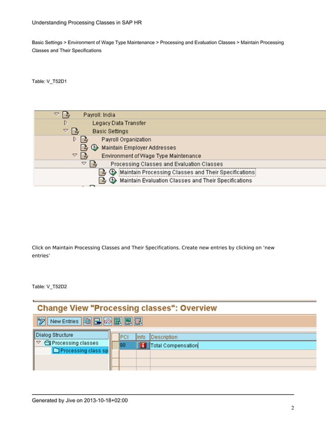 Understanding processing classes in sap | PDF