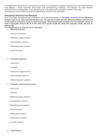 Understanding SAP production order variance | DOCX