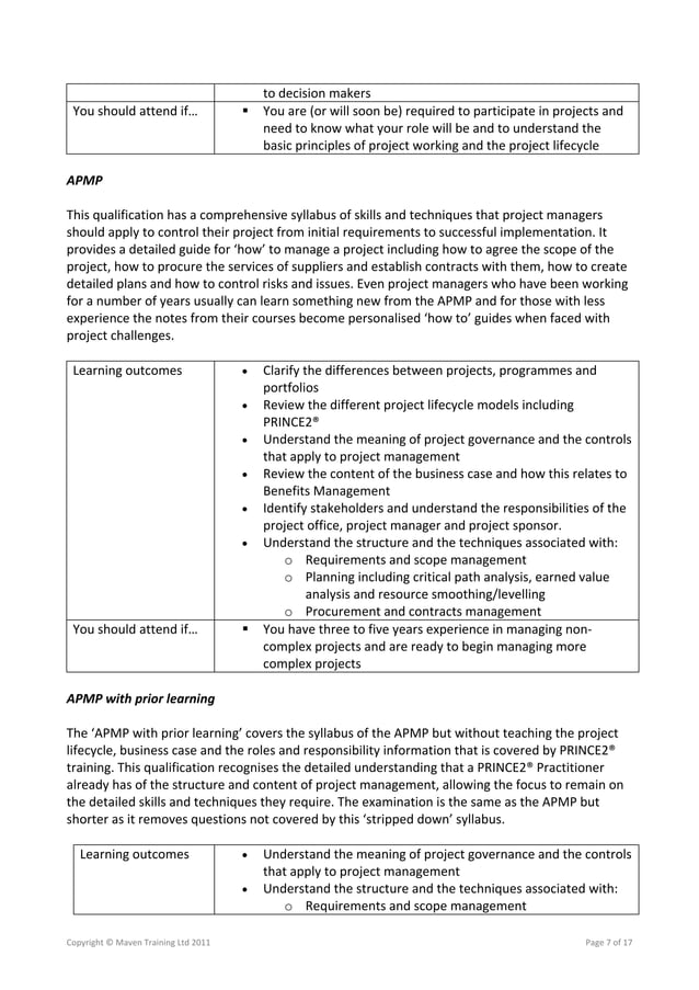 Understanding project management qualifications | PDF | Business ...