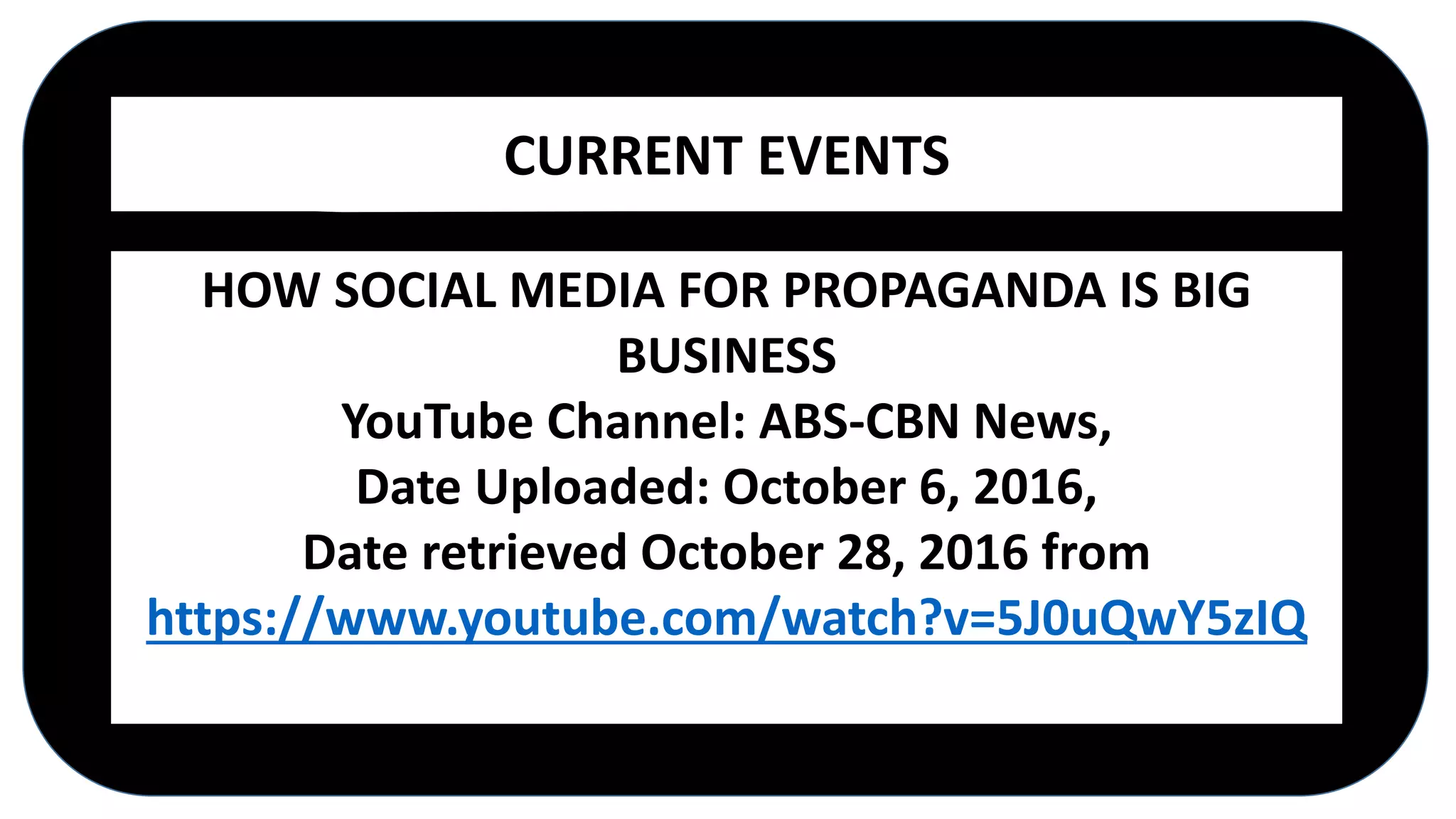 Understanding Propaganda Media and Information Literacy | PPTX