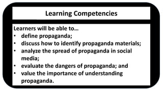 Understanding Propaganda Media and Information Literacy | PPTX
