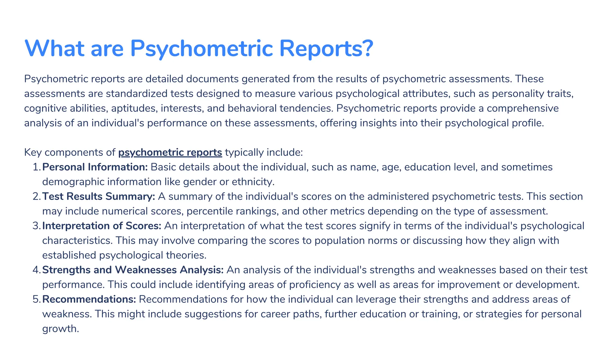 Understanding Psychometric Reports: Unveiling Insights into Personality ...