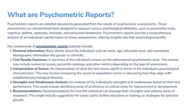 Understanding Psychometric Reports: Unveiling Insights into Personality ...