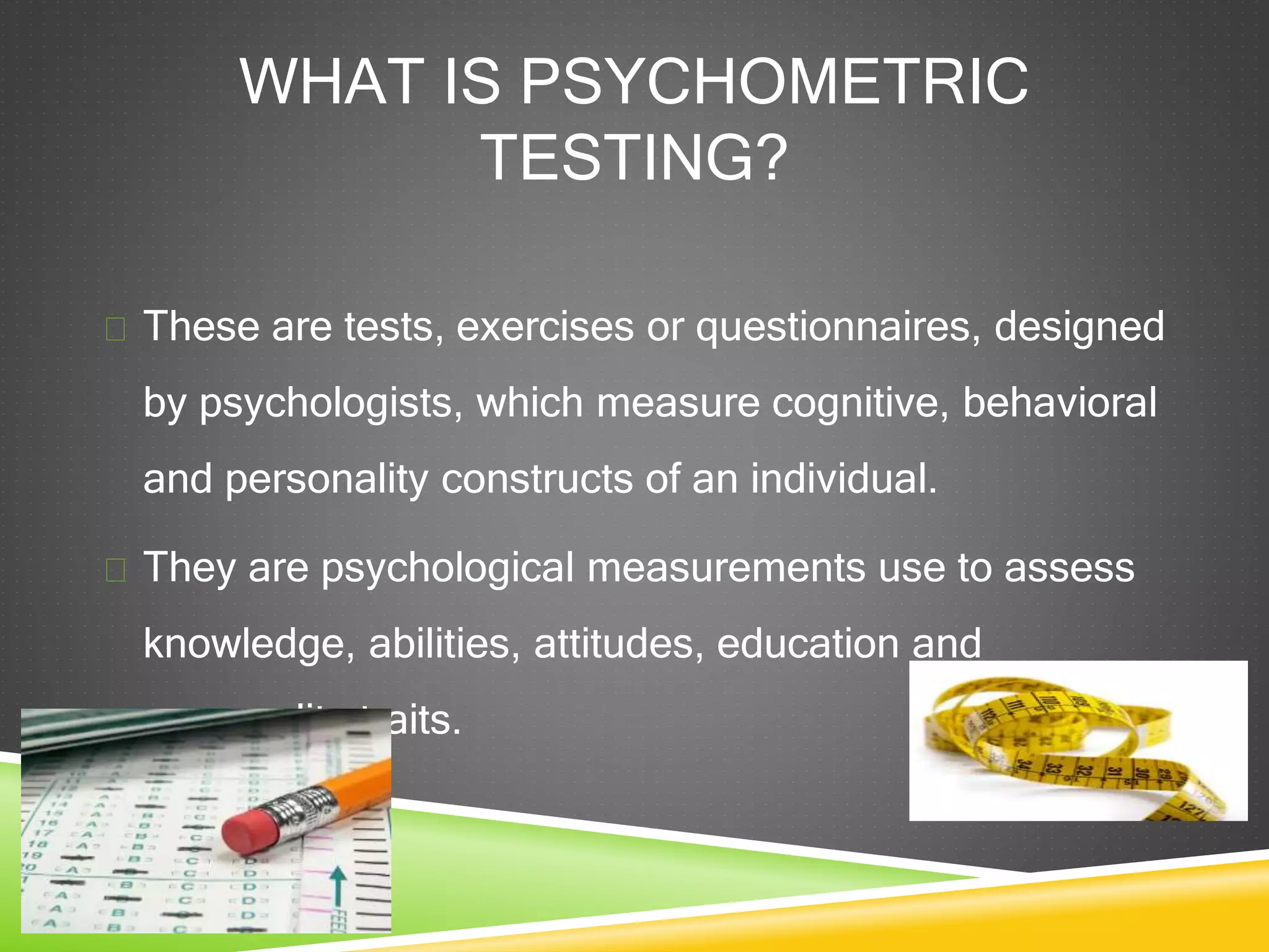 Understanding psychometric testing | PPTX