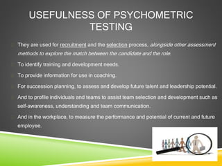 Understanding psychometric testing | PPTX