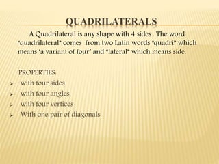 Understanding quadrilaterals chapter3 grade 8 cbse | PPTX