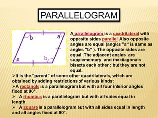 Understanding quadrilaterals chapter3 grade 8 cbse | PPTX
