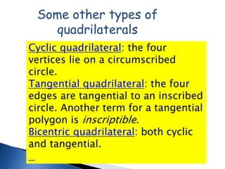 Understanding quadrilaterals for mathematical ecucation | PPTX
