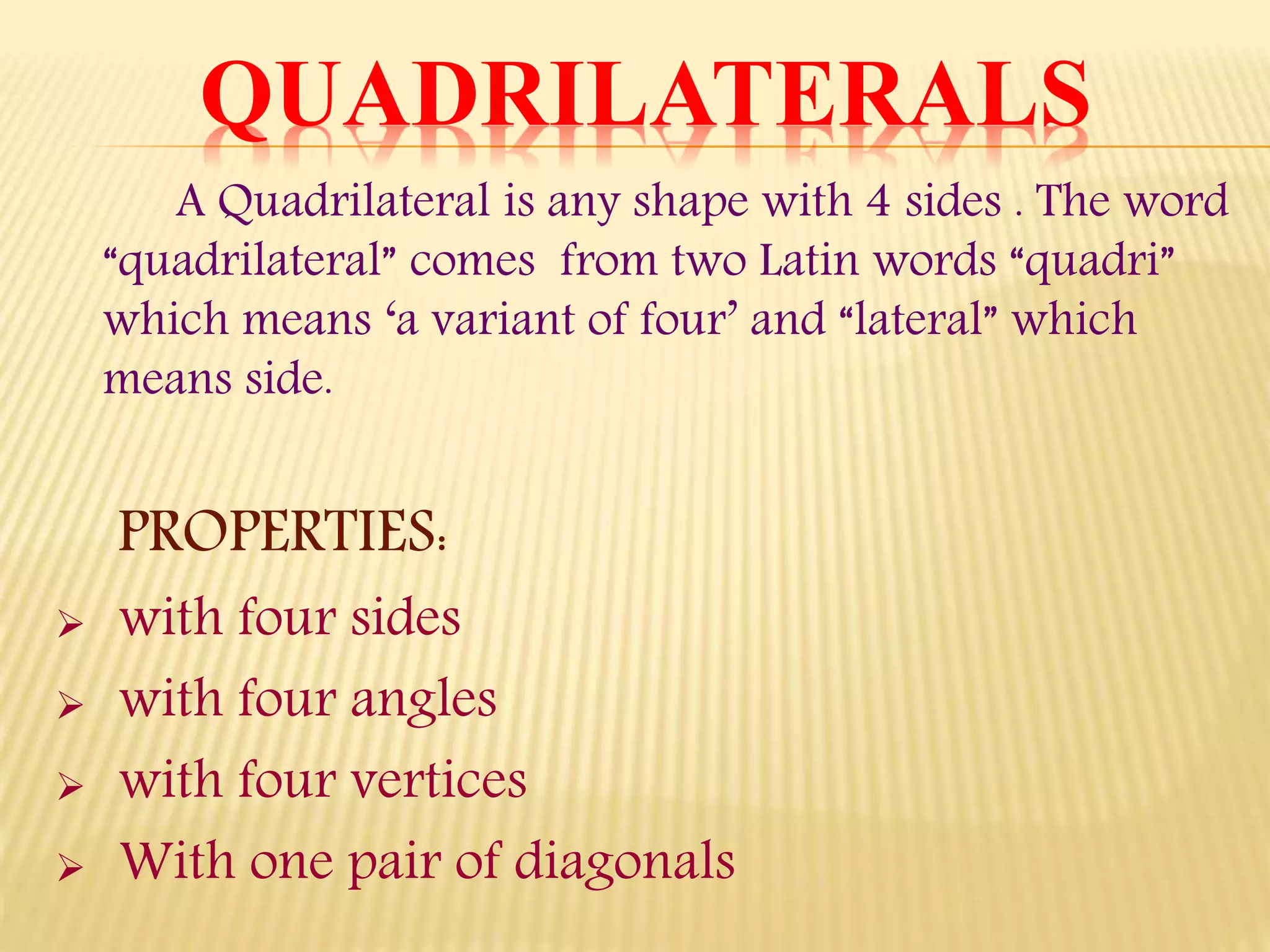 Understanding Quadrilaterals Class 8 | PPTX