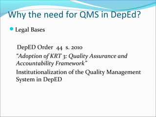 Understanding Quality Assurance and Accountability Framework (QAAF) | PPT