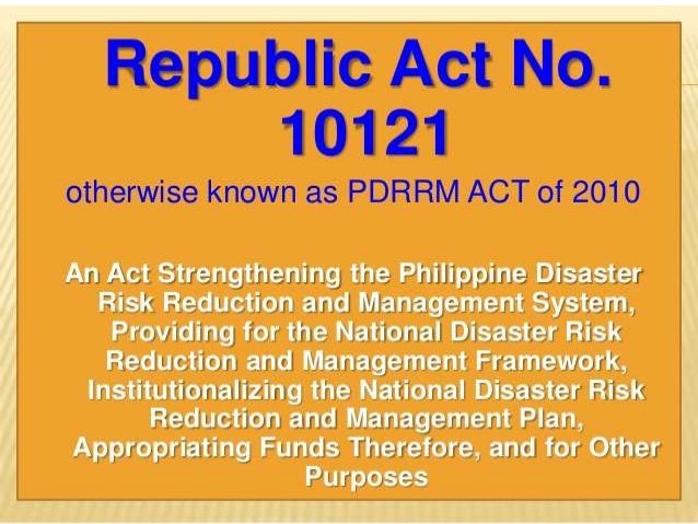 Understanding ra 10121