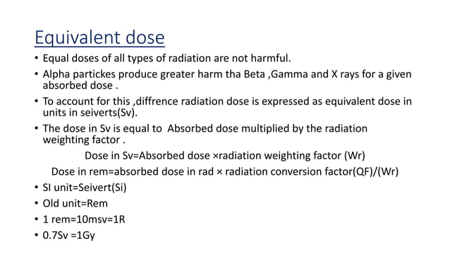 Understanding radiation units | PPTX | Chemistry | Science