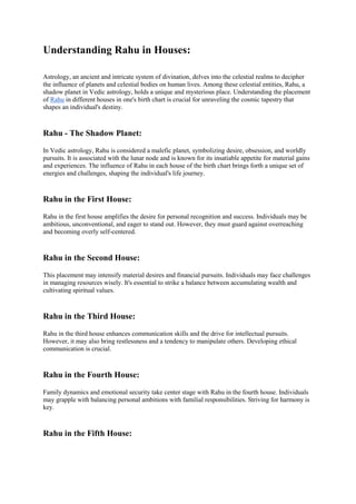 Understanding Rahu in Houses.docx