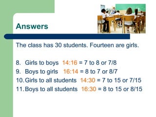 Understanding ratios assessment 1 to 15 questions | PPT