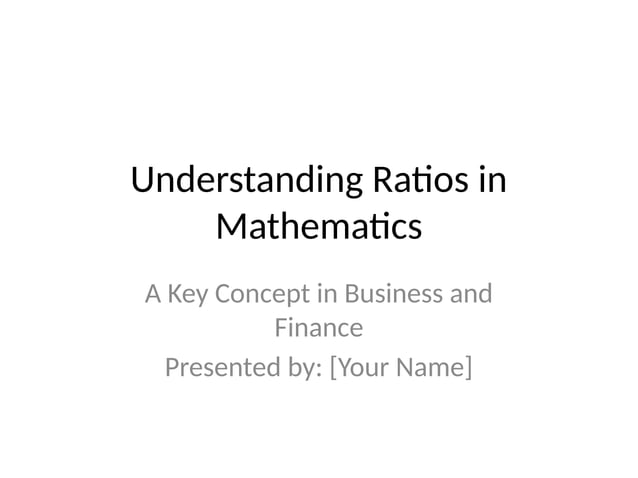 Basics of Ratio and proportion- powerpoint presentation | PPTX ...