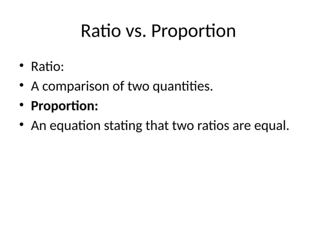 Basics of Ratio and proportion- powerpoint presentation | PPTX | Business Accounting & Finance ...