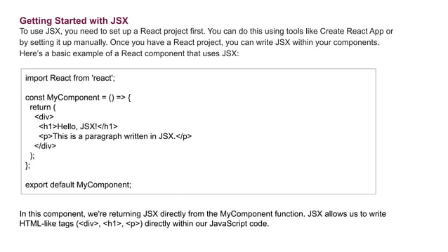 Understanding React JSX_ A Beginner's Guide | PPT