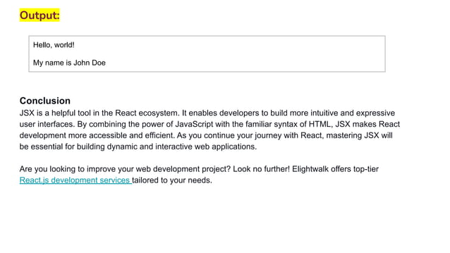 Understanding React Jsx A Beginners Guide Ppt
