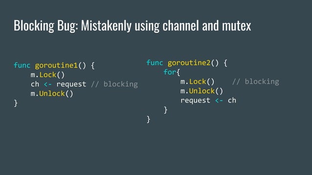 Understanding real world concurrency bugs in go | PPT
