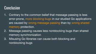 Understanding real world concurrency bugs in go | PPT