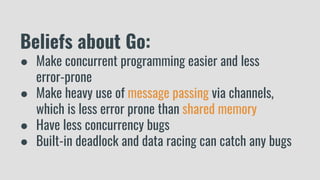 Understanding real world concurrency bugs in go | PPT
