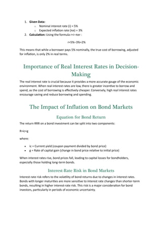 Understanding Real and Nominal Interest Rates chp 4.pdf | Stocks and ...