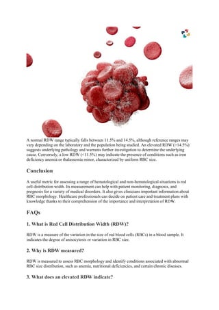 Red Cell Distribution Width: Importance, Interpretation, and Clinical ...