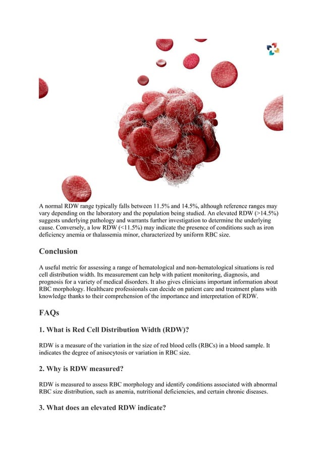 Red Cell Distribution Width: Importance, Interpretation, and Clinical Significance | The ...