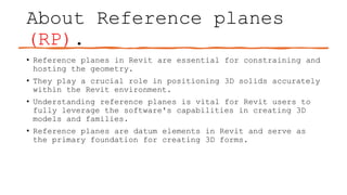 Revit Understanding Reference Planes and Reference lines in Revit for Family Creation. | PPTX