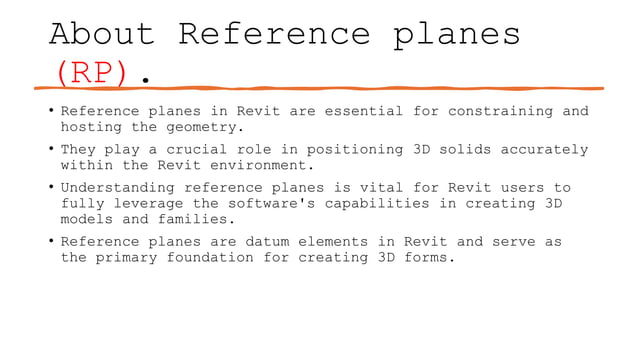 Revit Understanding Reference Planes and Reference lines in Revit for ...