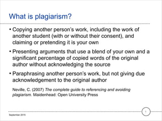 Understanding referencing and plagiarism | PPTX