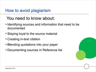 Understanding referencing and plagiarism | PPTX