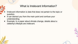 Understanding relevant and irrelevant information.pptx