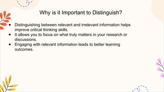 Understanding relevant and irrelevant information.pptx