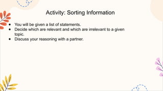 Understanding relevant and irrelevant information.pptx