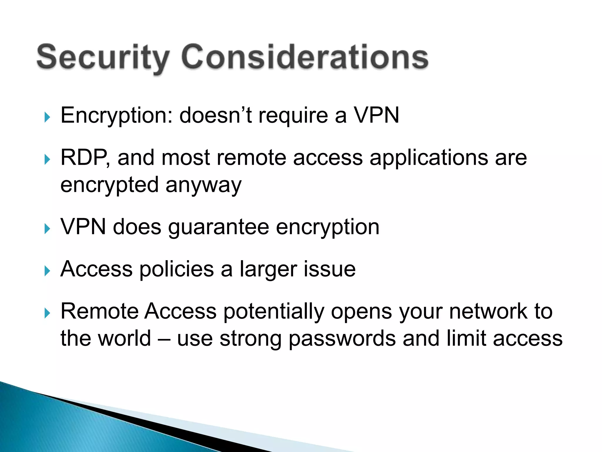 Understanding remote access technologies (Nov 16, 2011) (beginner) | PPTX