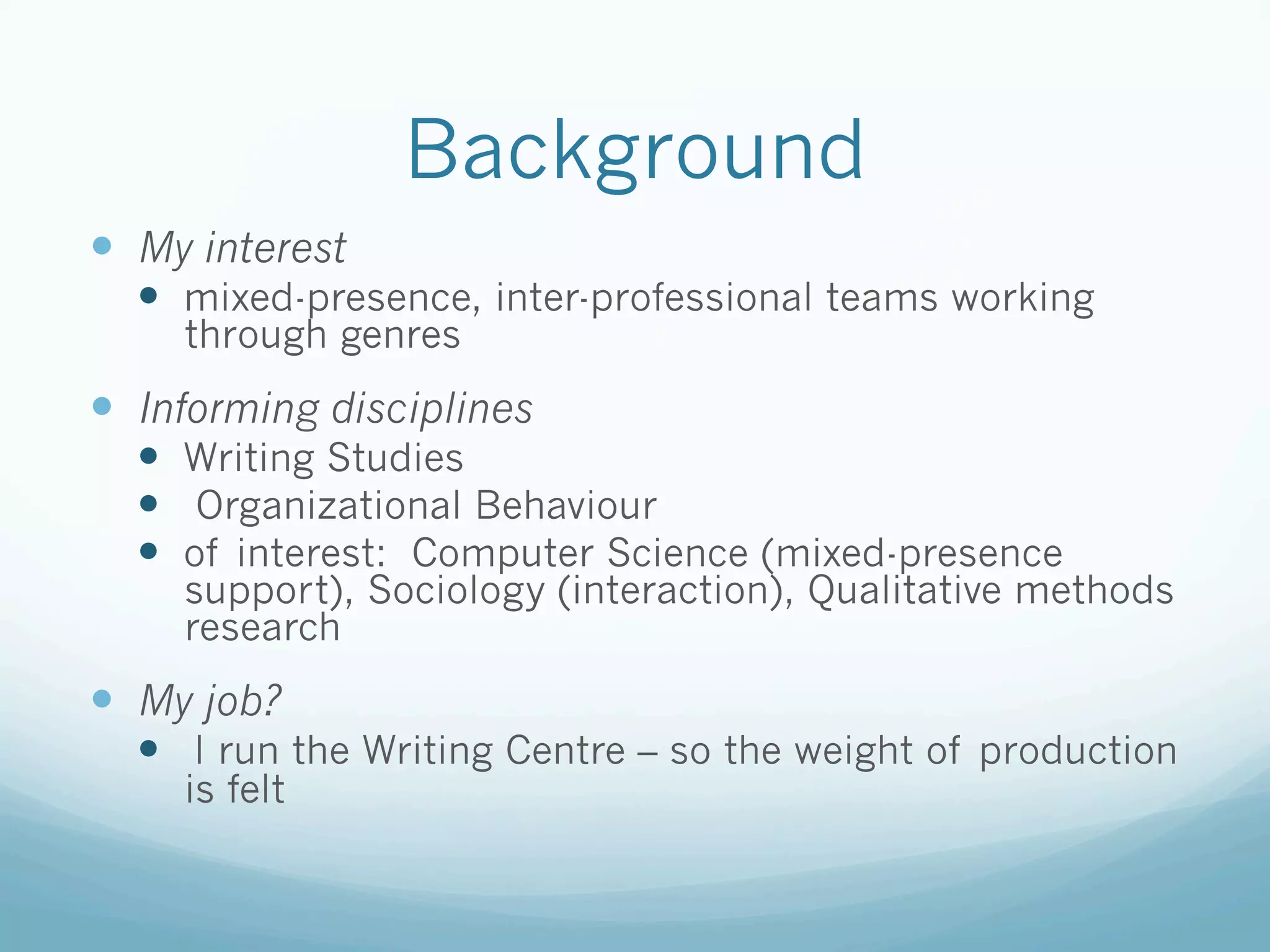 Understanding research genres | PDF