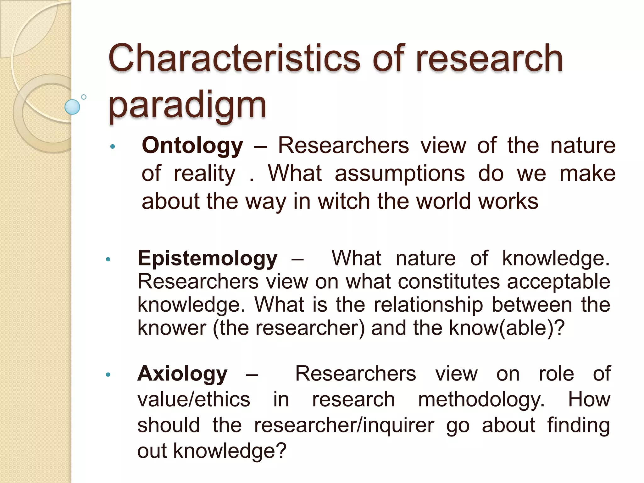 Understanding research philosophies | PPTX