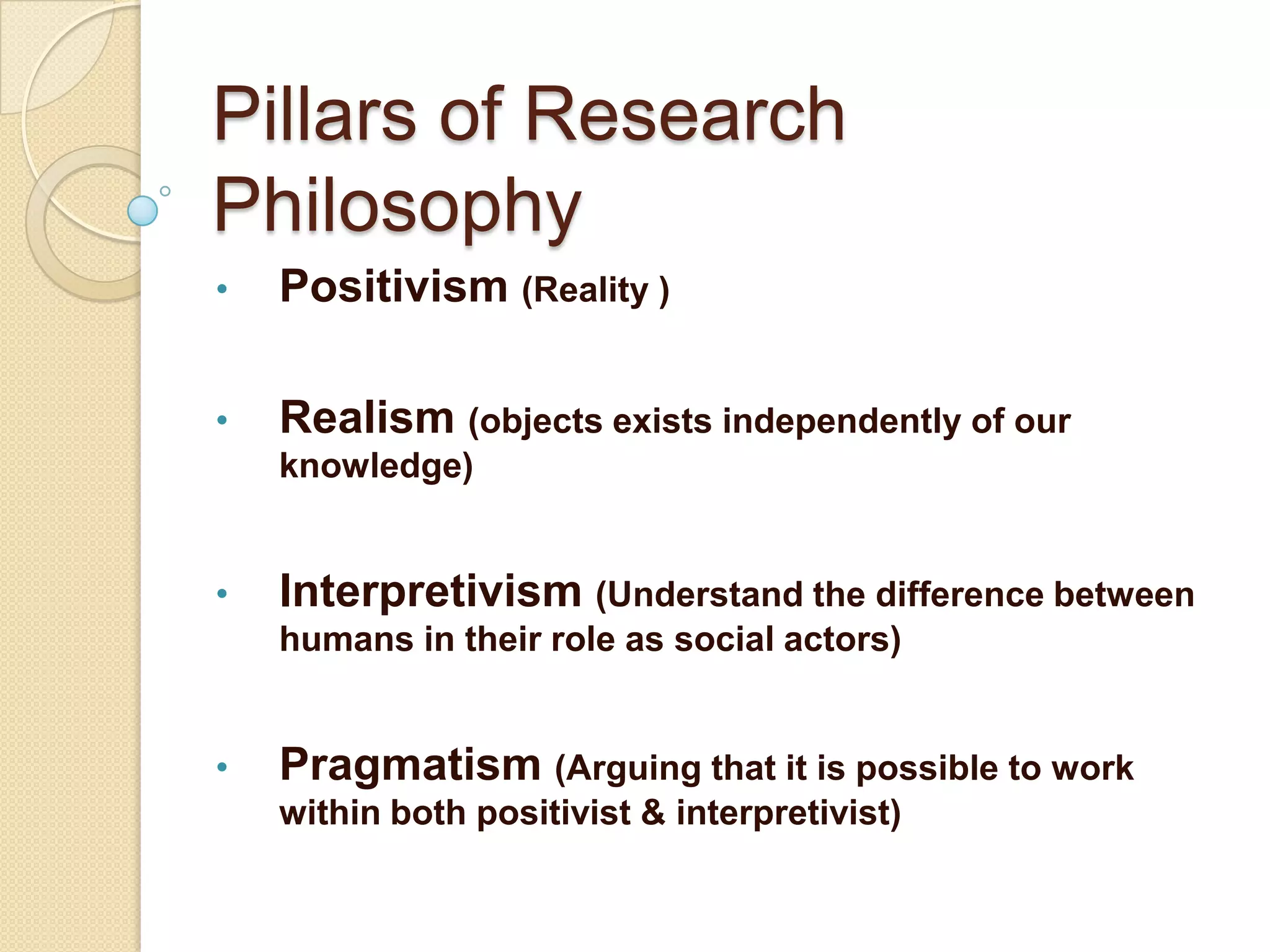 Understanding research philosophies | PPTX