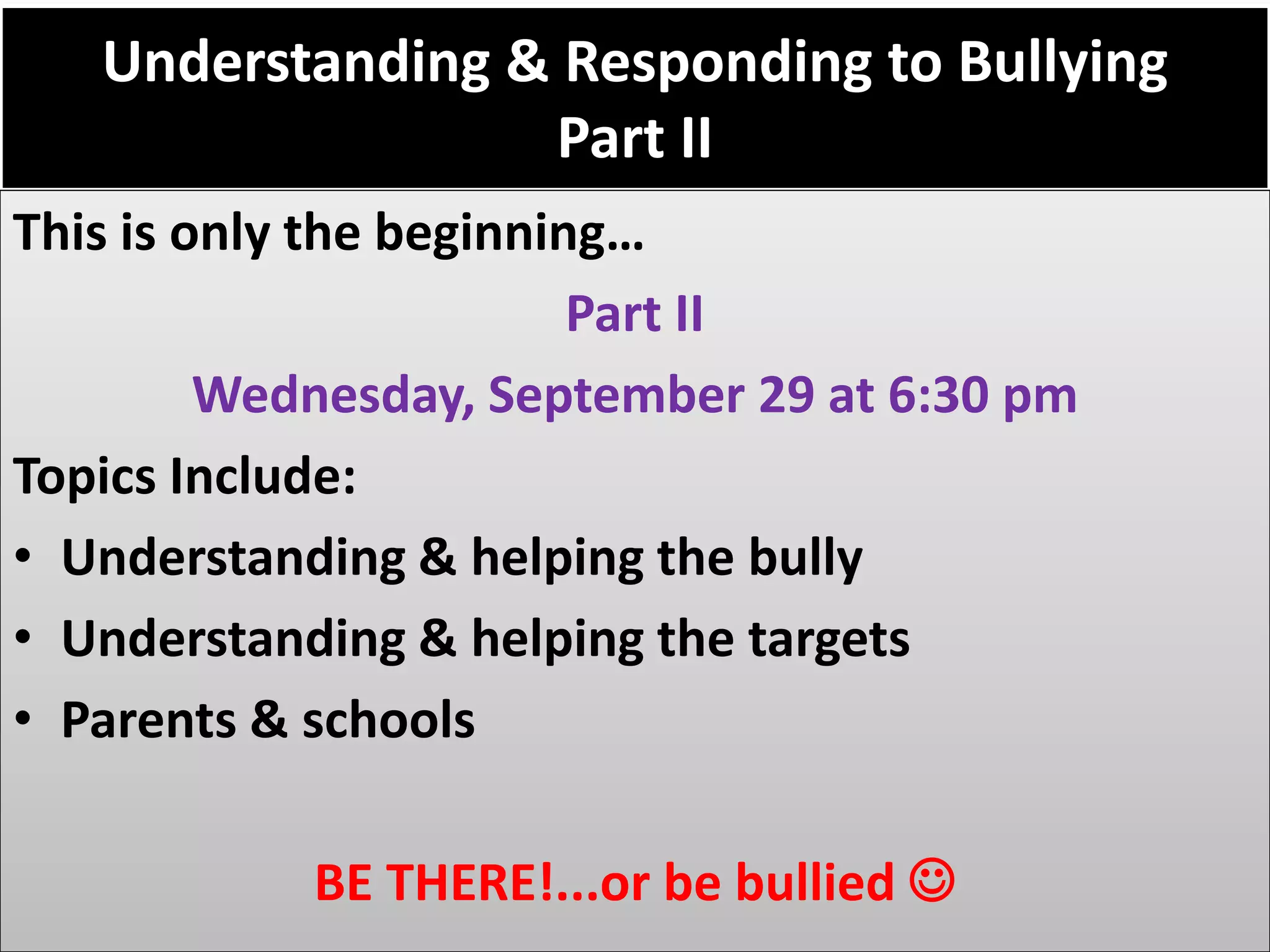 Understanding Responding to Bullying | PPTX