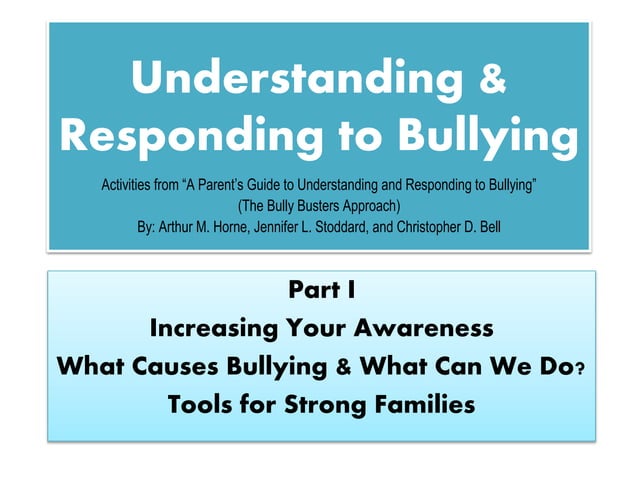 Understanding Responding to Bullying | PPTX