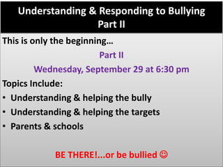 Understanding Responding to Bullying | PPTX