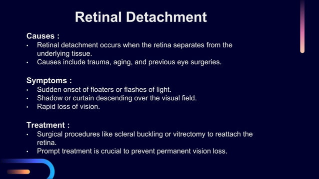 Understanding Retina Diseases | PPTX | Eye and Vision Conditions ...