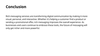 Understanding Rich Messaging Services Enhancing Communication in the ...
