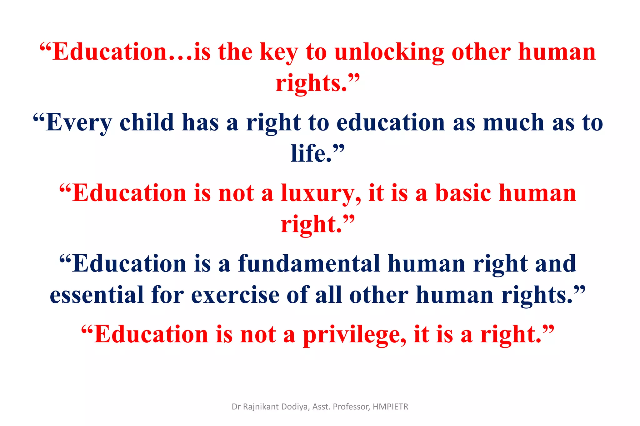 RTE - Right to Education Act | PPTX