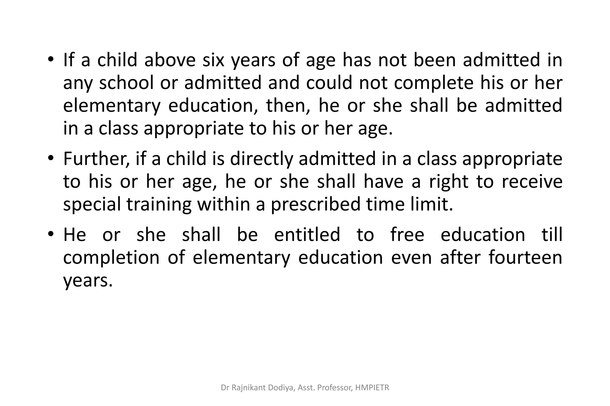 RTE - Right to Education Act | PPTX