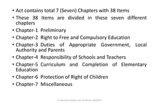 RTE - Right to Education Act | PPTX