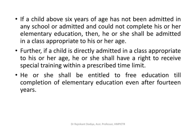 RTE - Right to Education Act | PPTX
