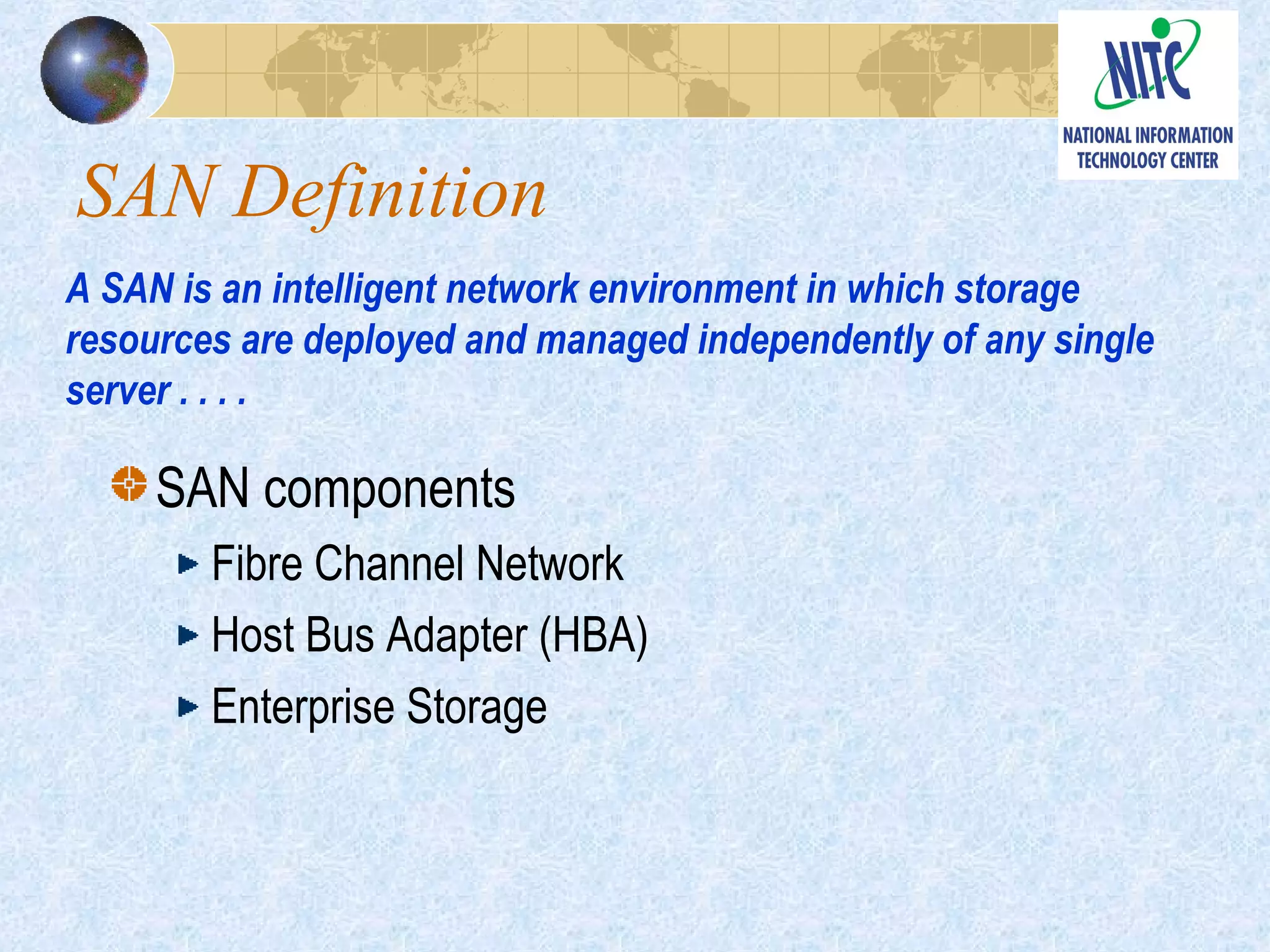 Understanding san ( storage area network ) | PPT