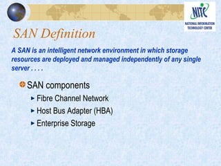 Understanding san ( storage area network ) | PPT